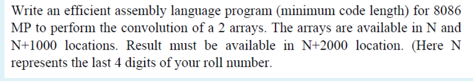 Write An Efficient Assembly Language Program Minimum 7505