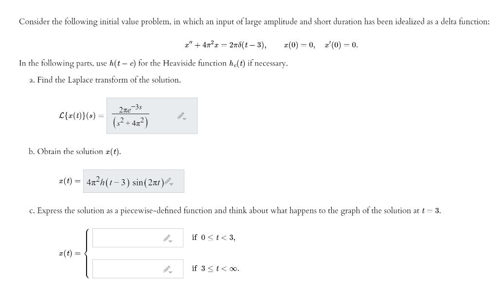 Solved Consider the following initial value problem, in | Chegg.com