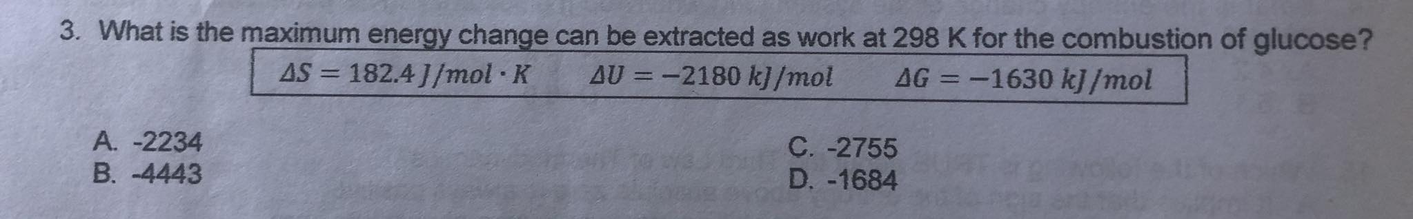 Solved 3. What is the maximum energy change can be extracted | Chegg.com