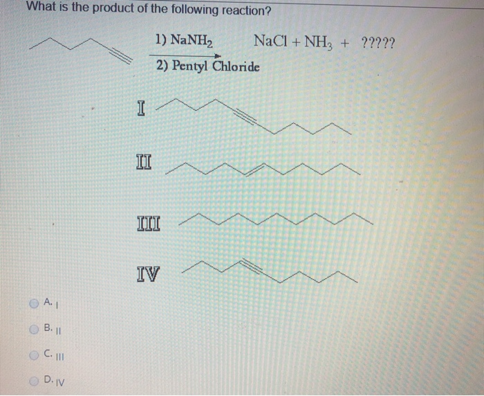 Solved What is the product of the following reaction? 2) | Chegg.com