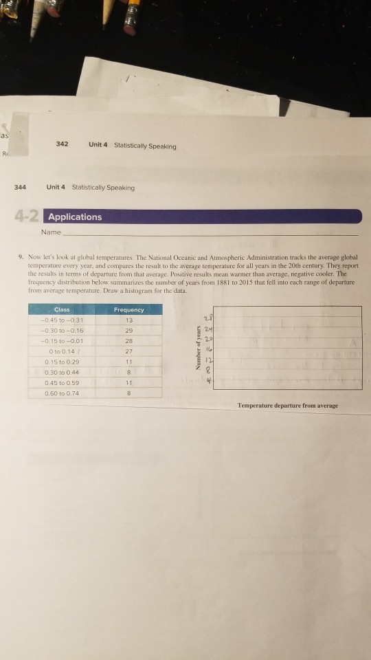 Solved 342 Unit 4 Statistically Speaking 344 Unit 4 | Chegg.com