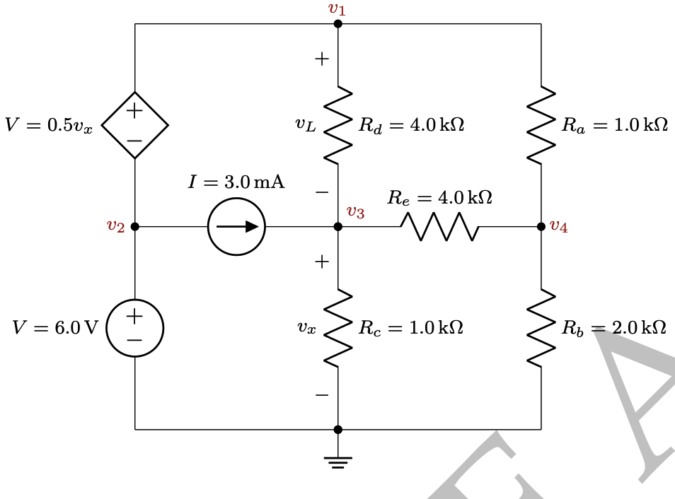 Solved Solve this using nodal analysis at each of the nodes. | Chegg.com
