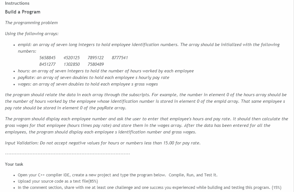 Sample Instructions For Identification Type Of Test