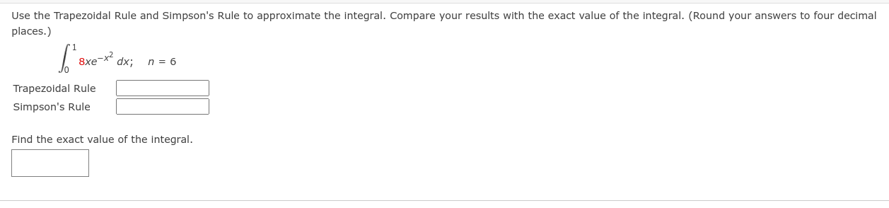 Solved Use the Trapezoidal Rule and Simpson's Rule to | Chegg.com