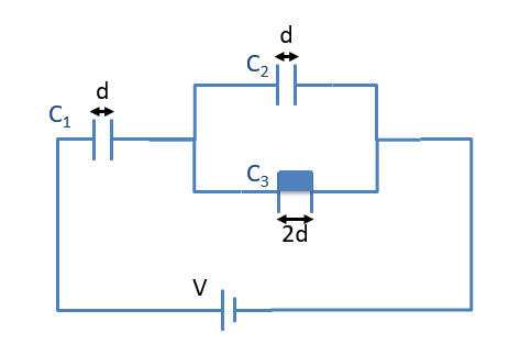 Solved Three parallel-plate capacitors are connected to a | Chegg.com