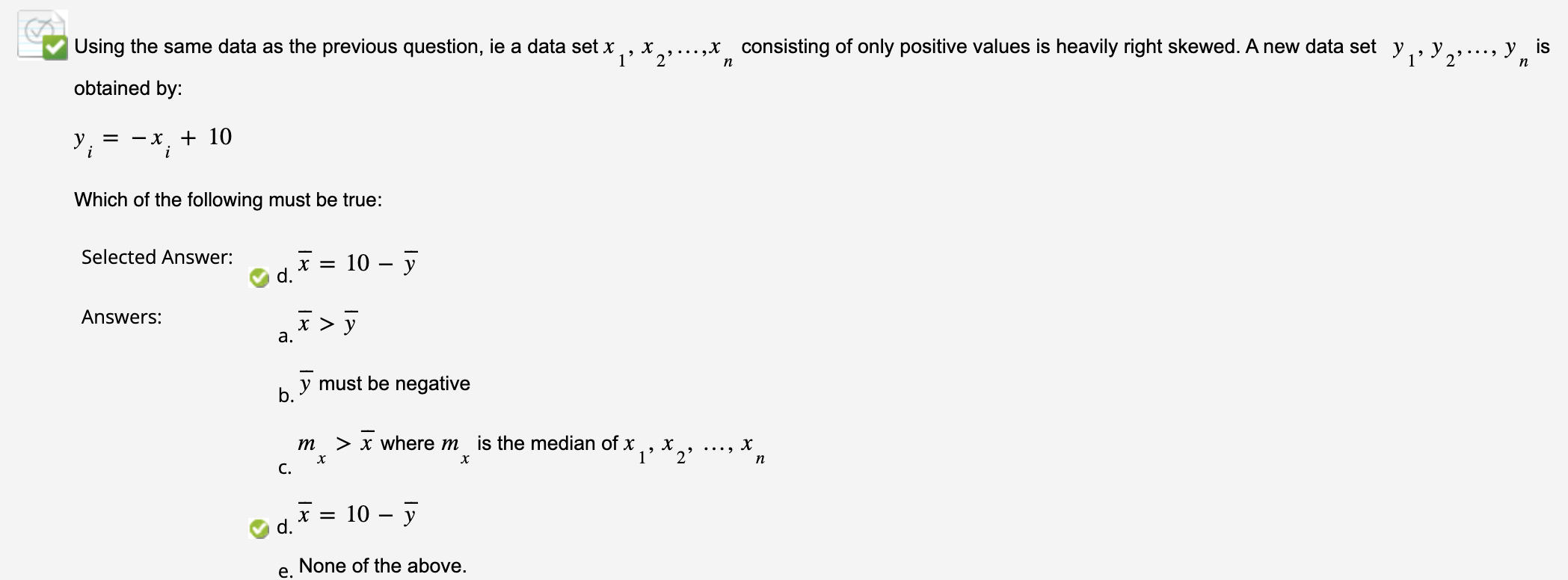 Solved estion 11 0 out of 1 points Given \\( \\sum_{i=1}^{8} | Chegg.com