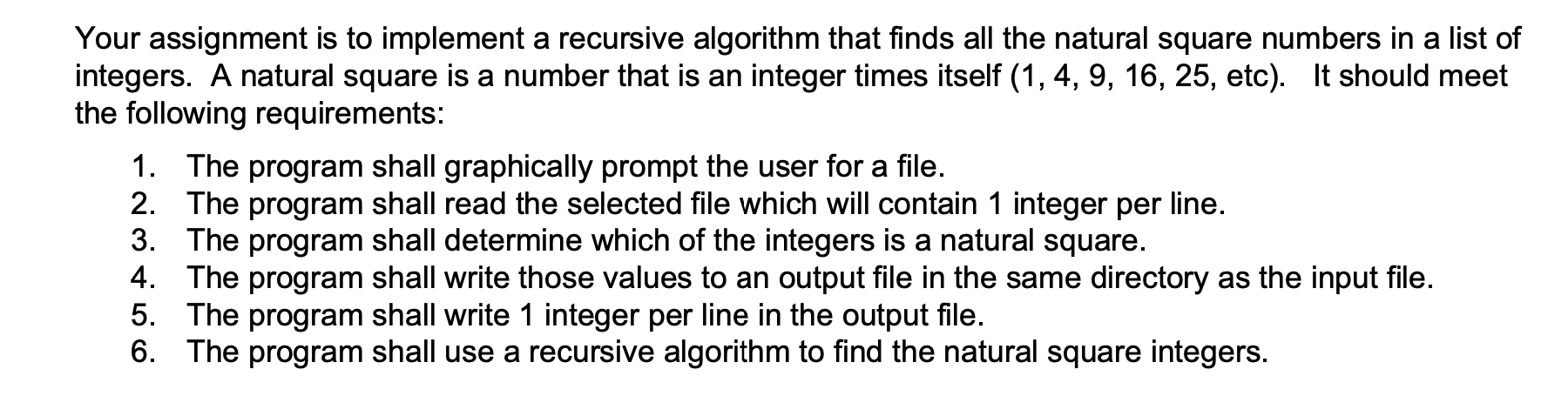 Solved Your Assignment Is To Implement A Recursive Algorithm 1694