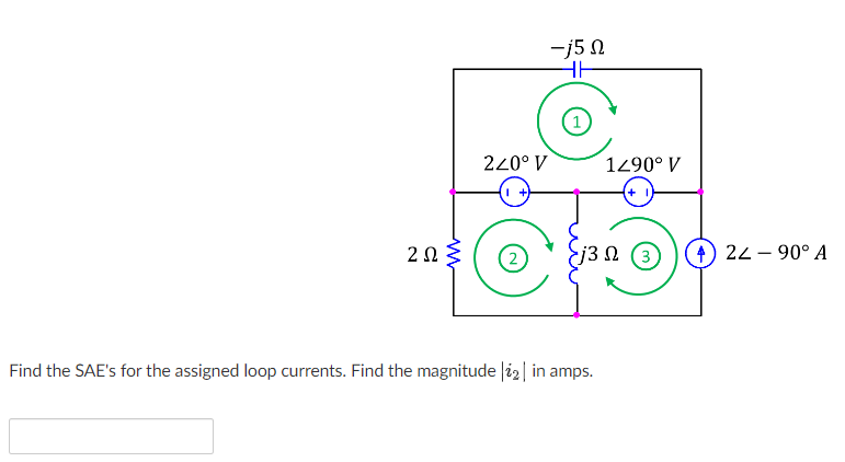 Solved Find the SAE's for the assigned loop currents. Find | Chegg.com