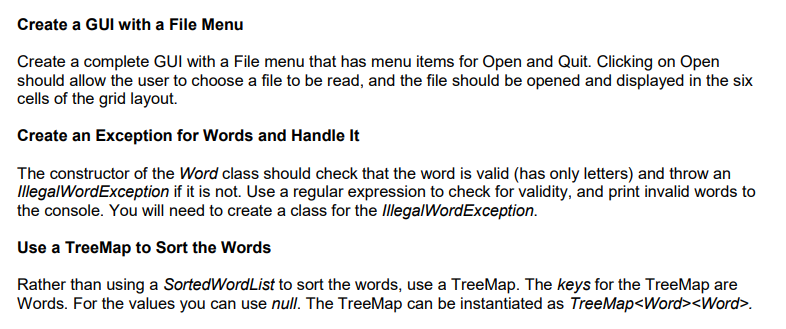 Solved Java Language please The program sorts the words | Chegg.com