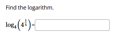 Solved Find the logarithm. | Chegg.com