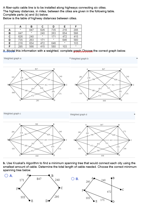 Solved A fiber optic cable line is to be installed along | Chegg.com