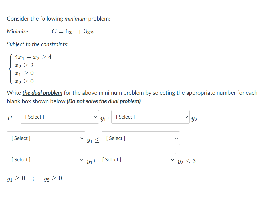 Consider the following minimum problem: Minimize: C= | Chegg.com