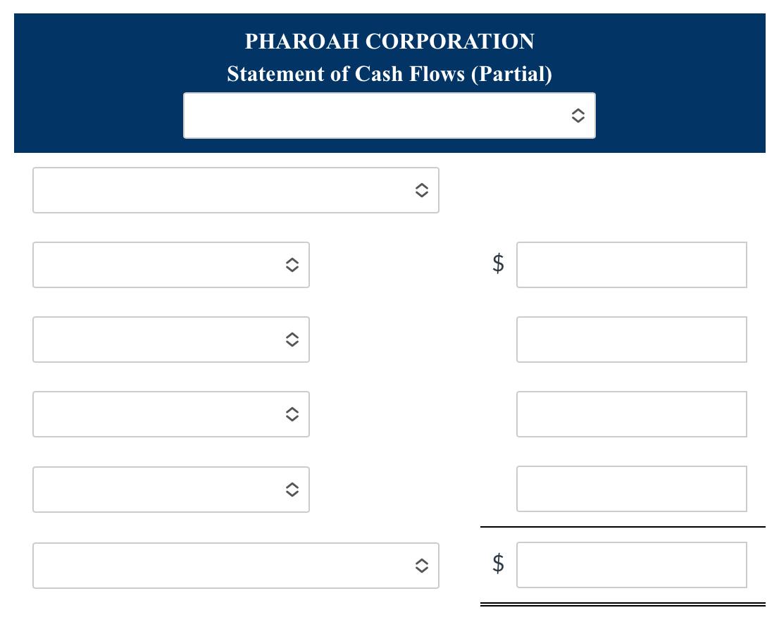 Solved Pharoah Corporation engaged in the following cash | Chegg.com