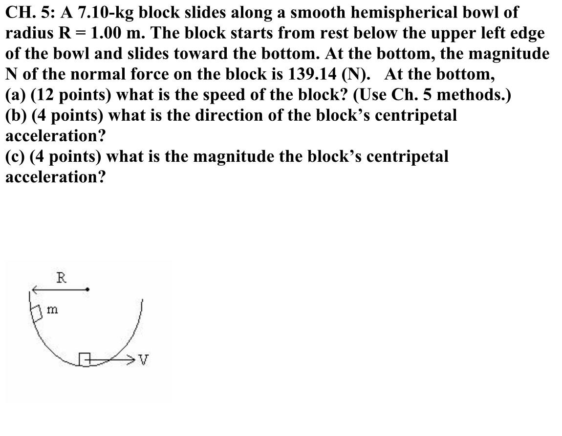 Solved CH. 5: A 7.10-kg block slides along a smooth | Chegg.com