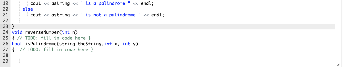 Solved Problem 1. Fill in the missing code such that the | Chegg.com