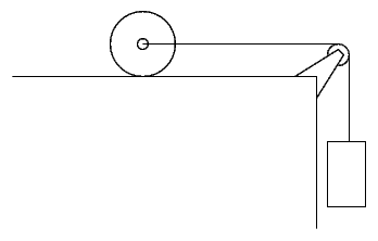 Solved A falling block pulling a rolling cylinder A | Chegg.com