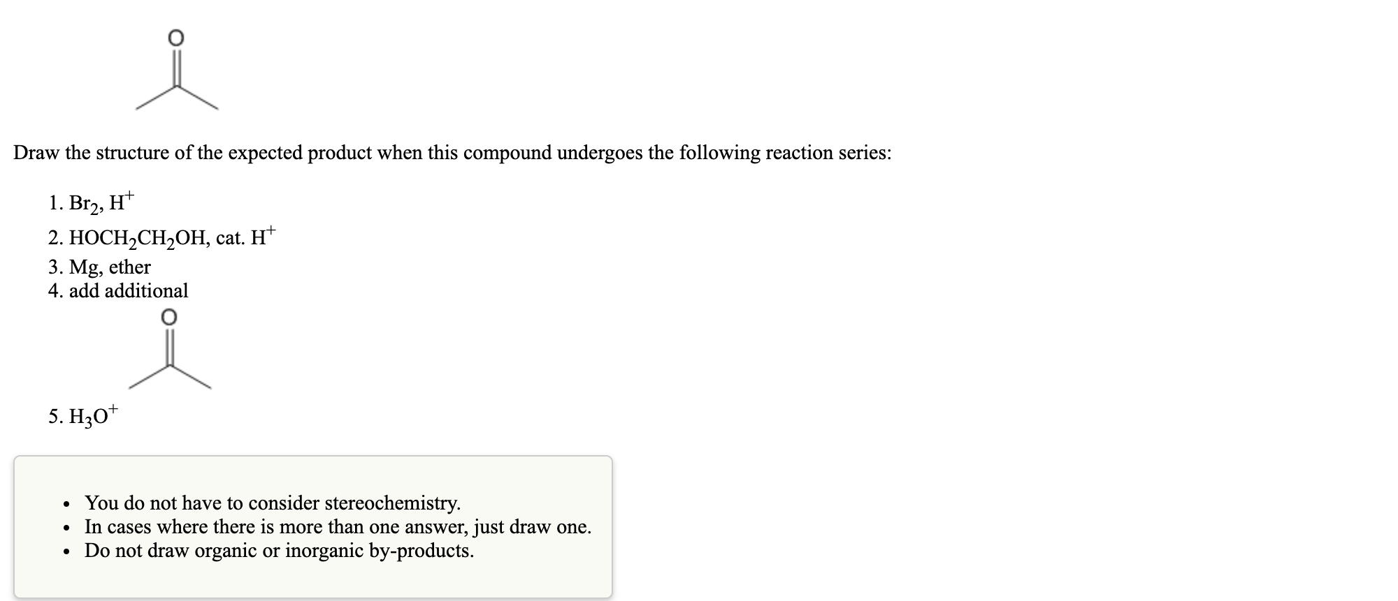 Solved Draw The Structure Of The Expected Product When This