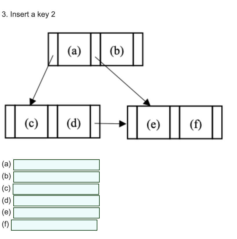 Solved Show The Process Of Constructing A B Tree When The 