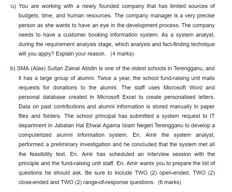 Solved a) You are working with a newly founded company that | Chegg.com