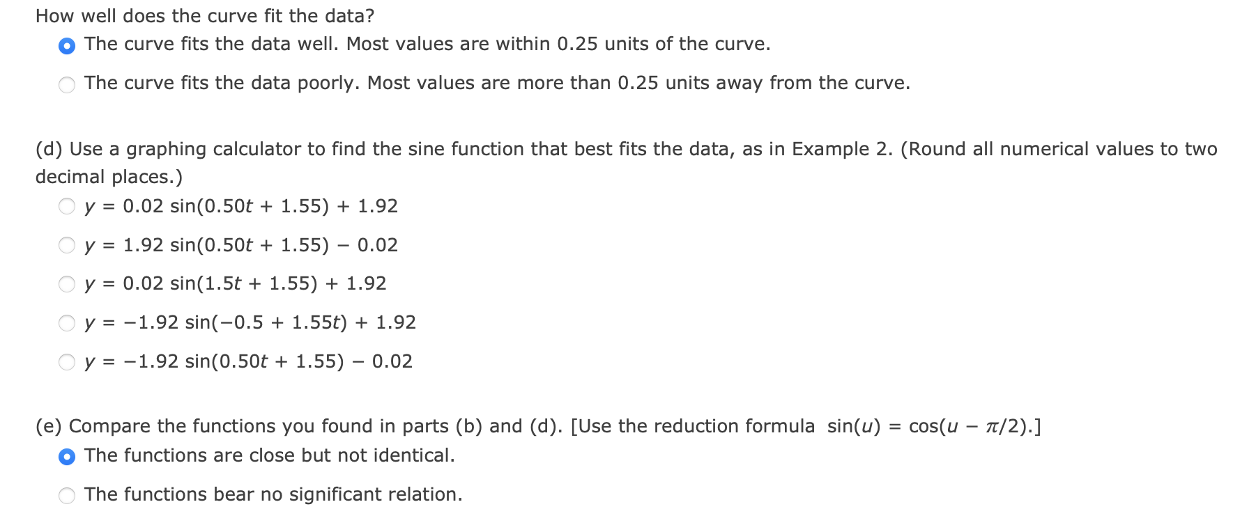(a) Make a scatter plot of the data.(b) Find a cosine | Chegg.com