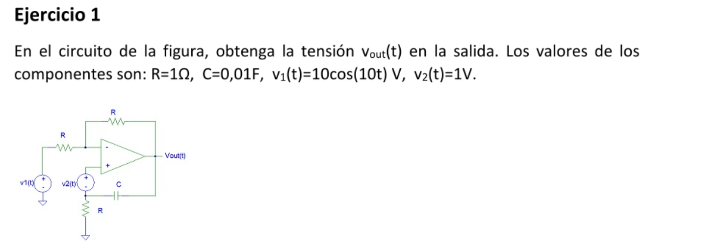 Solved En el circuito de la figura, obtenga la tensión vout | Chegg.com