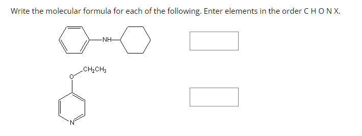 Solved Write the molecular formula for each of the | Chegg.com