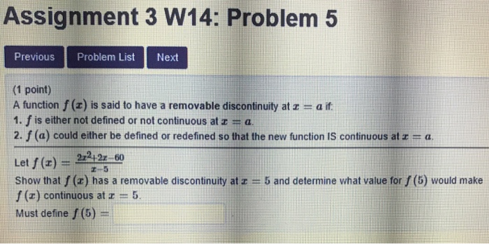 Solved Assignment 3 W14 Problem 5 Previous Problem List 2829
