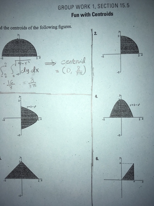 Solved GROUP WORK 1, SECTION 15.5 Fun with Centroids d the | Chegg.com