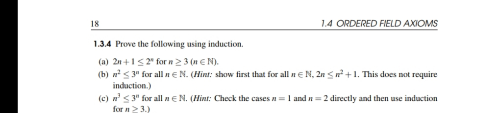 Solved 18 1.4 ORDERED FIELD AXIOMS 1.3.4 Prove the following | Chegg.com