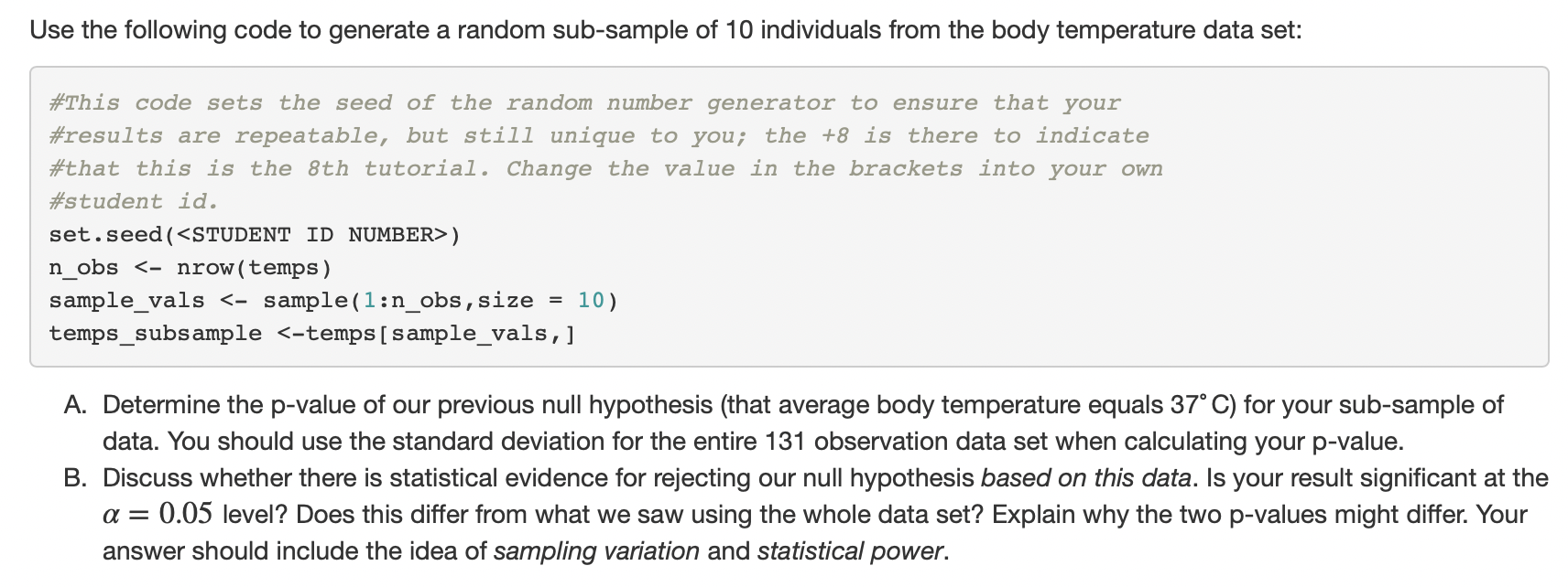 Use the following code to generate a random | Chegg.com