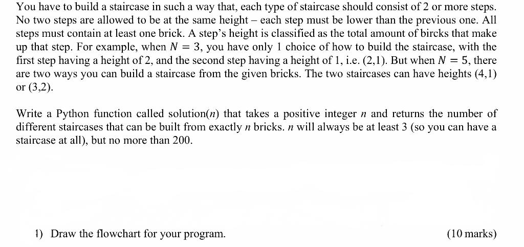 Solved You have to build a staircase in such a way that, | Chegg.com