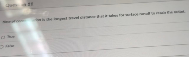 Solved Queson 11 time of concation is the longest travel | Chegg.com