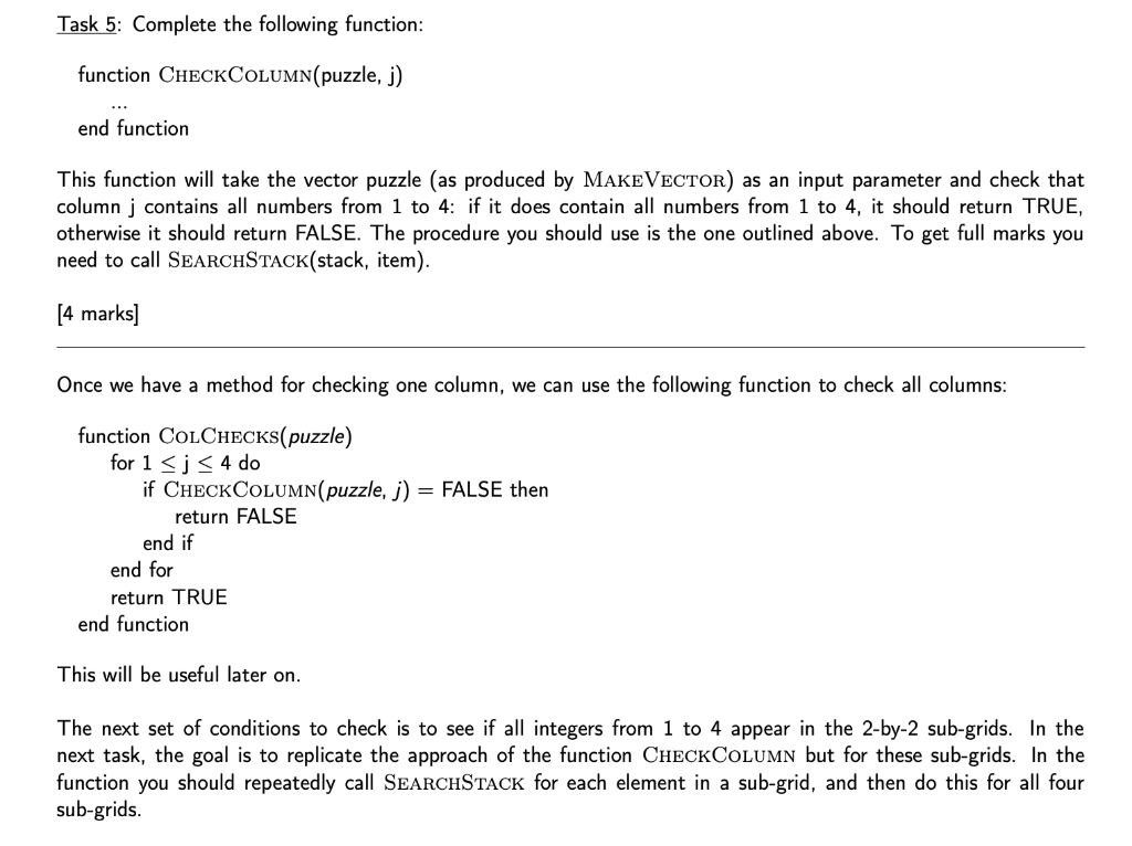 Solved Task 5: Complete the following function: function | Chegg.com