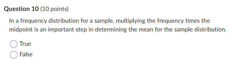 Solved In a frequency distribution for a sample, multiplying | Chegg.com