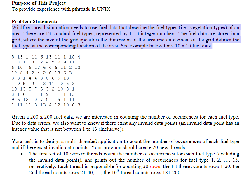 Solved Problem Statement: Wildfire spread simulation needs | Chegg.com