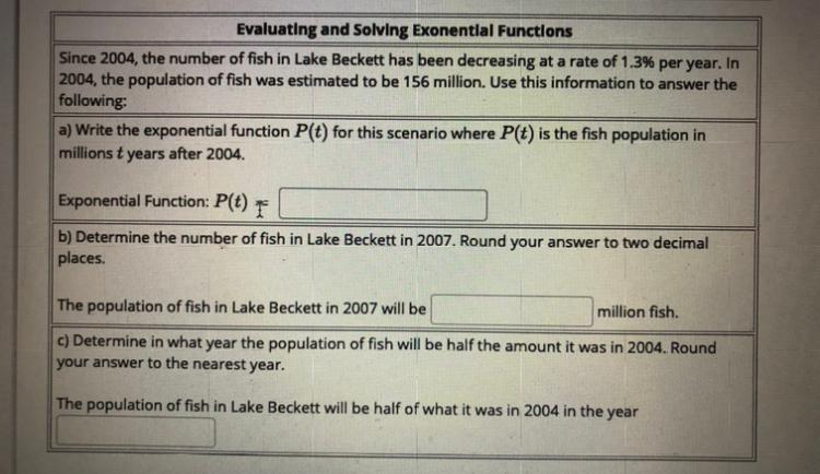 Solved Evaluating and Solving Exonential Functions Since | Chegg.com