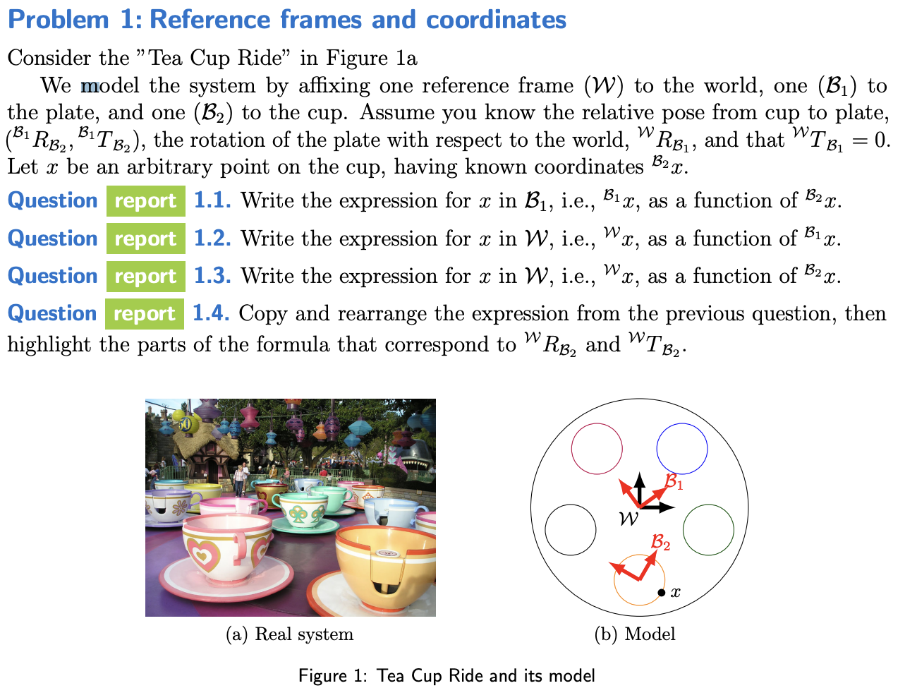 Solved Problem 1: Reference frames and coordinates Consider | Chegg.com