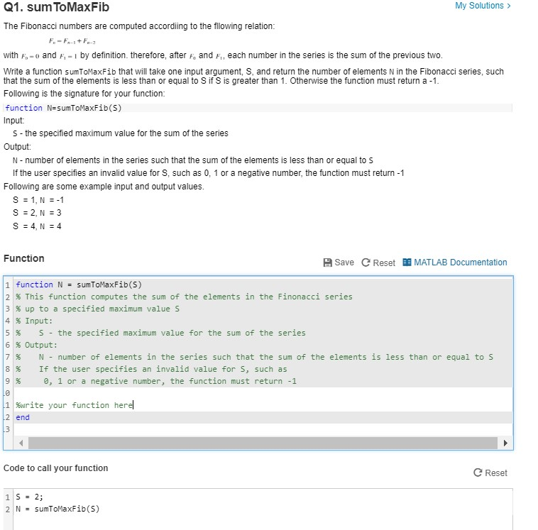 Solved Q1. sum To MaxFib My Solutions The Fibonacci numbers | Chegg.com