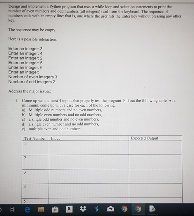 Solved Design and implement a Python program that uses a | Chegg.com