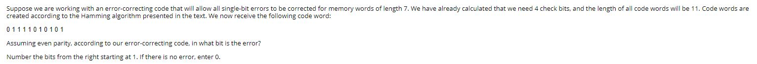 Solved Suppose We Are Working With An Error Correcting Code
