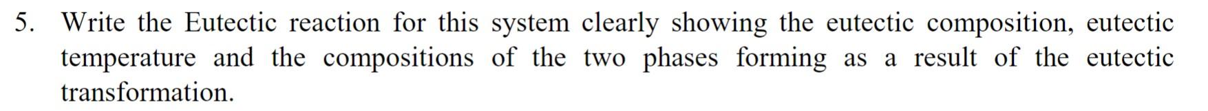 Solved Write the Eutectic reaction for this system clearly | Chegg.com
