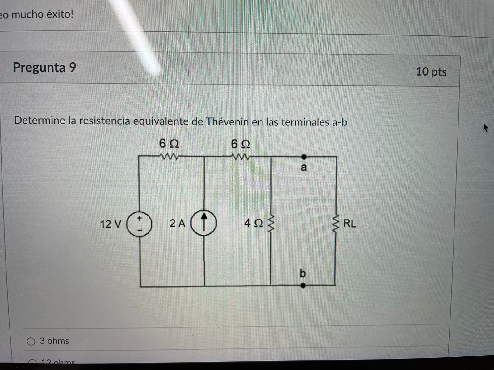 Solved Determine la resistencia equivalente de Thévenin en | Chegg.com