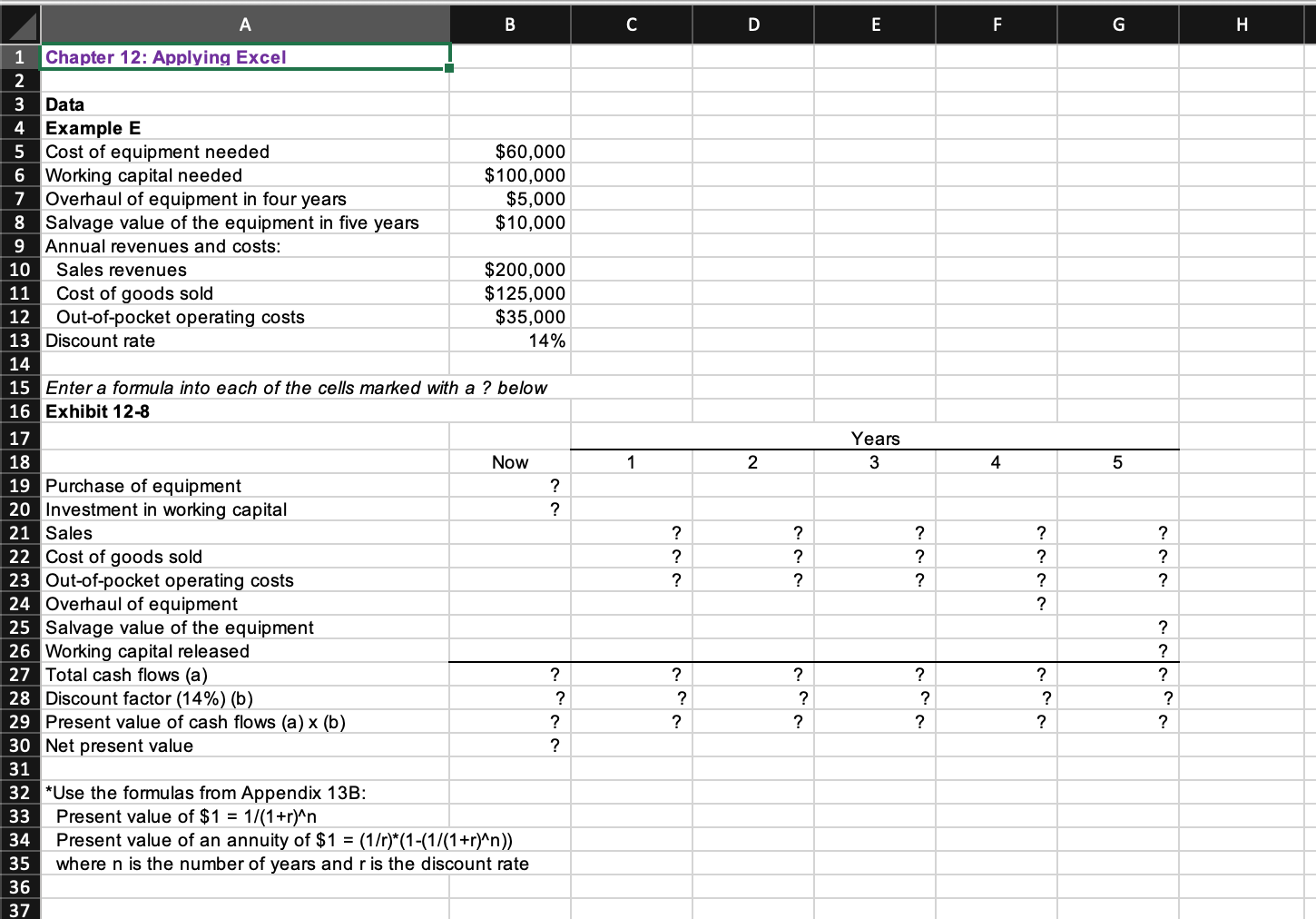 Required information The Chapter 12 Form worksheet is | Chegg.com