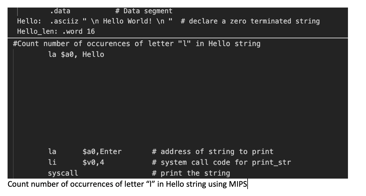 Solved Data Data Segment Hello Asciiz In Hello World 