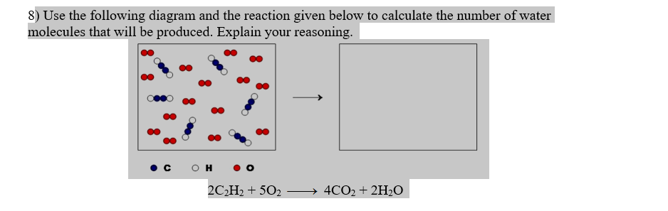 Solved 8) Use the following diagram and the reaction given | Chegg.com