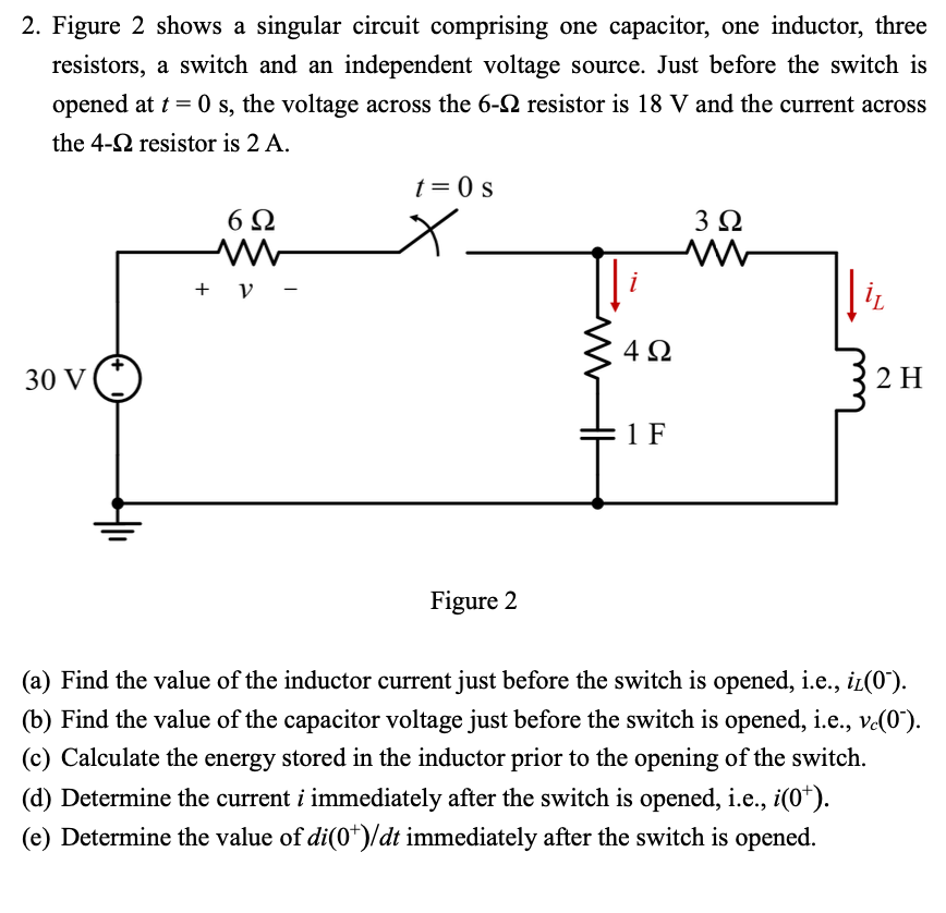 Solved 2. Figure 2 shows a singular circuit comprising one | Chegg.com