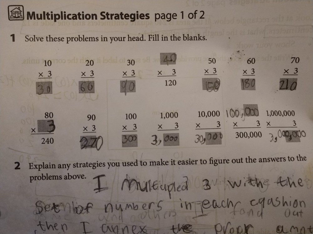 Solved Le Multiplication Strategies page 1 of 2 1 Solve | Chegg.com