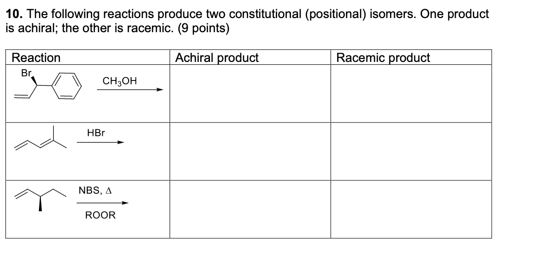 Solved 10. The following reactions produce two | Chegg.com