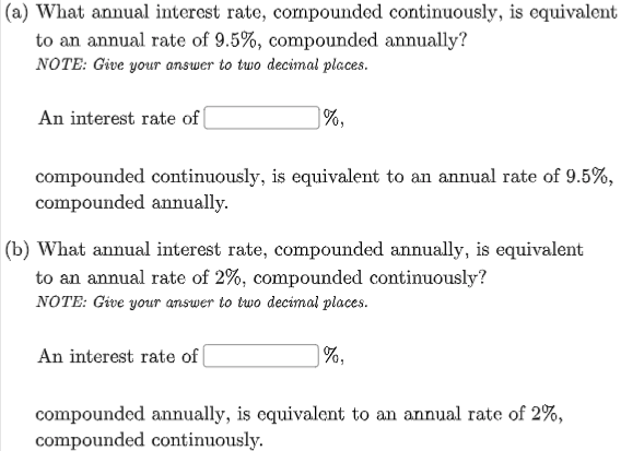 Solved (a) What annual interest rate, compounded | Chegg.com