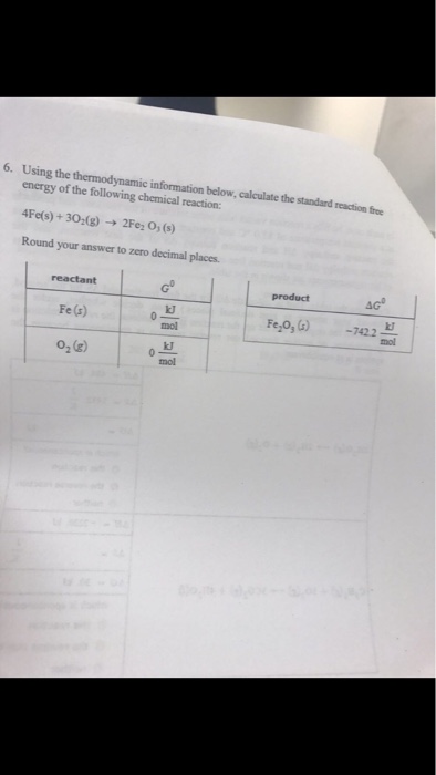 Solved Using the thermodynamic information below, calculate | Chegg.com